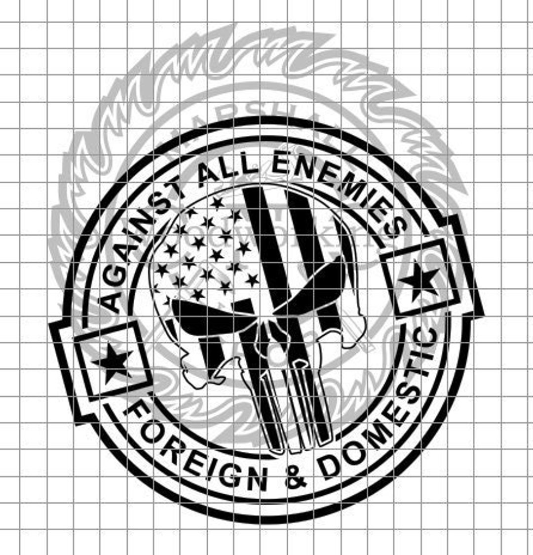 Against All Enemies - Punisher Flag Svg/png/dxf - Etsy