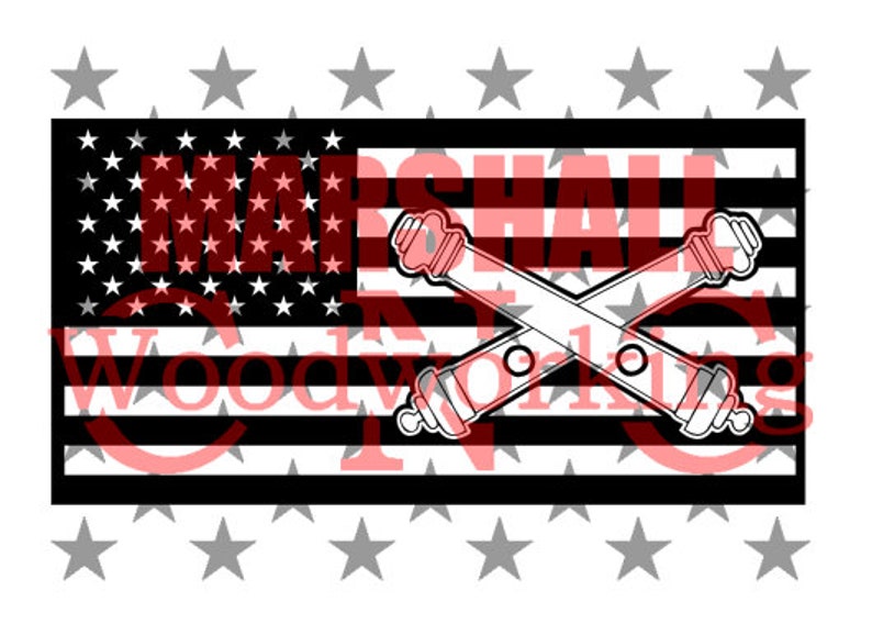 US Flag Cross Cannons Dxf/svg - Etsy