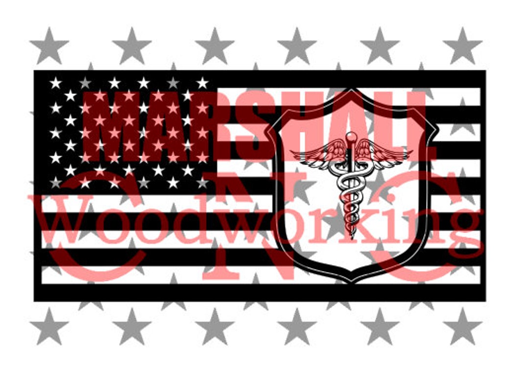 US Flag - Caduceus With Shield Dxf/svg - Etsy