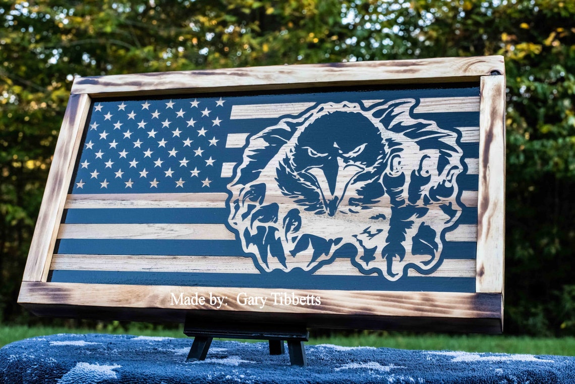 US Flag Eagle Breakthrough Dxf/svg | Etsy