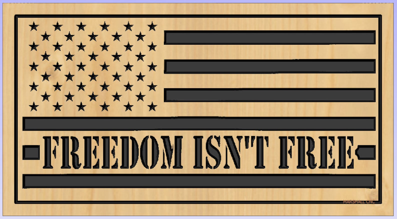 US Flag Freedom Isnt Free text dxf/svg | Etsy