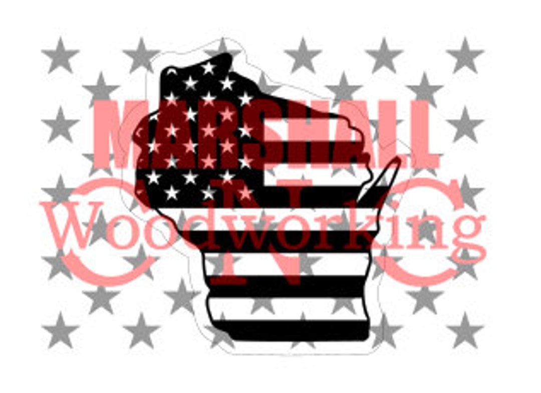Shape of Wisconsin - US Flag Svg/dxf - Etsy