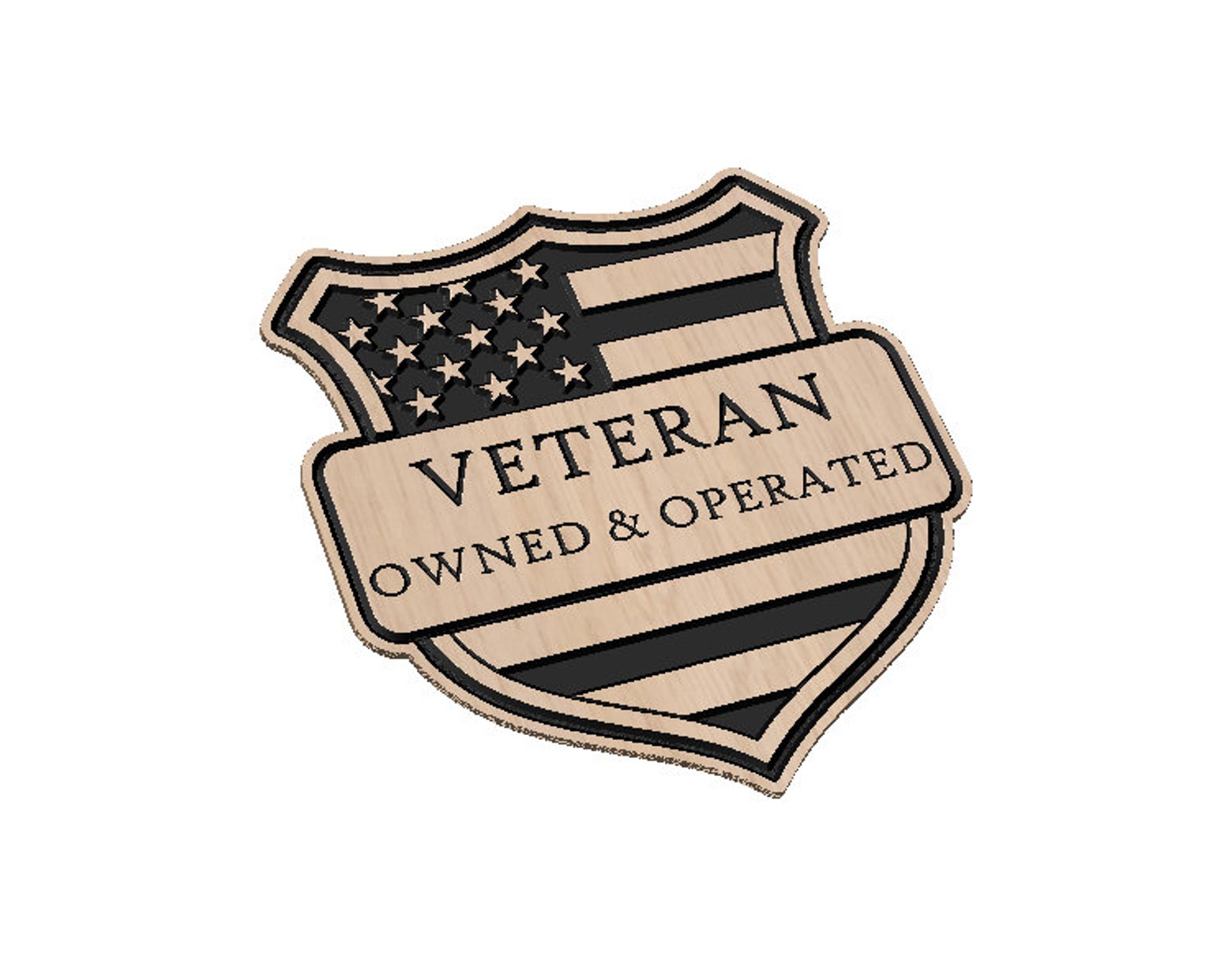 Veteran Owned Operated Shield 2 Dxf/svg - Etsy