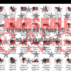 50 - Shape of States - US Flag Svg/dxf - Etsy