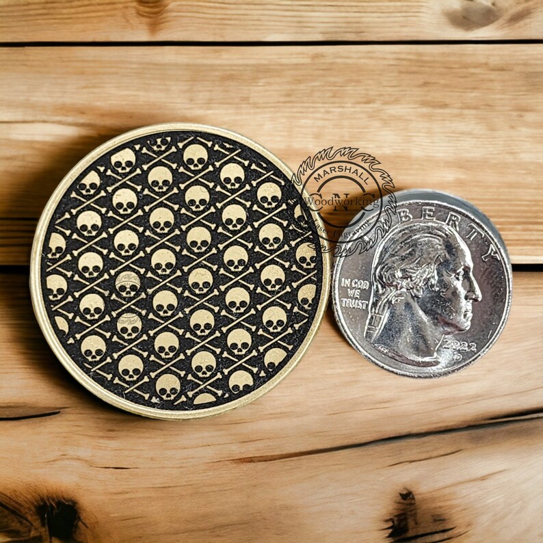 Skull Pattern 2 Coin Svg/dxf/png - Etsy