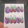 Shinobu Kocho Insect Hashira Press on Nails| Butterfly Cat Eye Nails ...