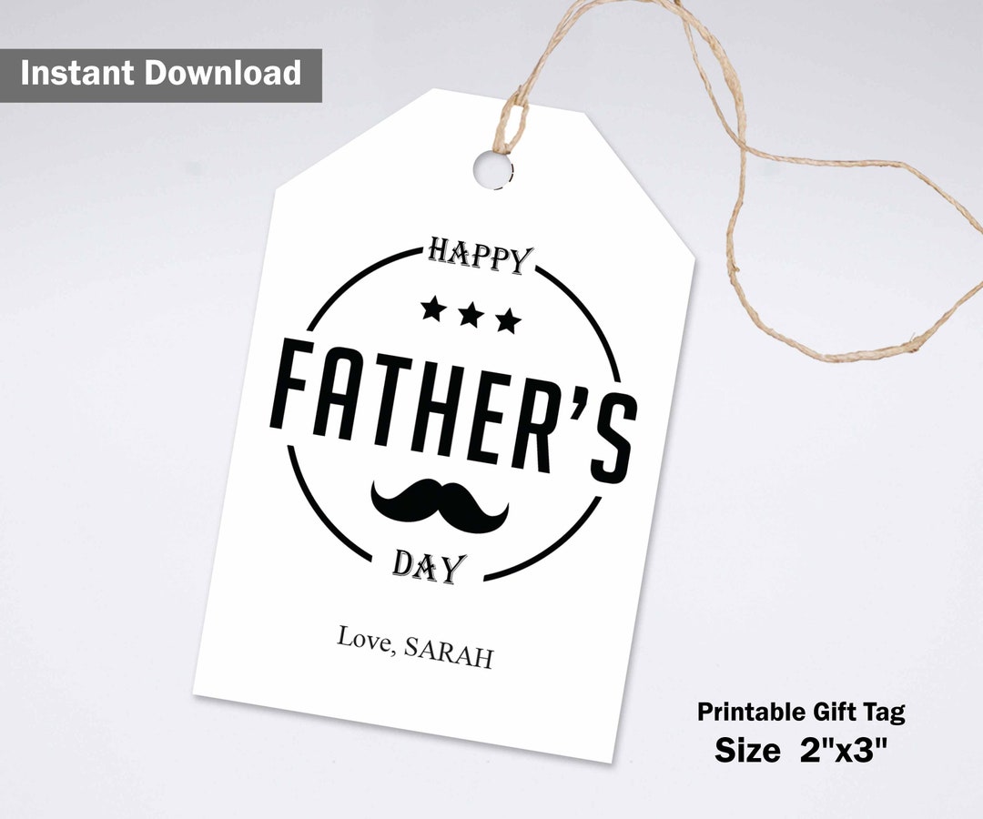 Editable Father's Day Gift Tags, Personalized Fathers Day Tags, Father ...
