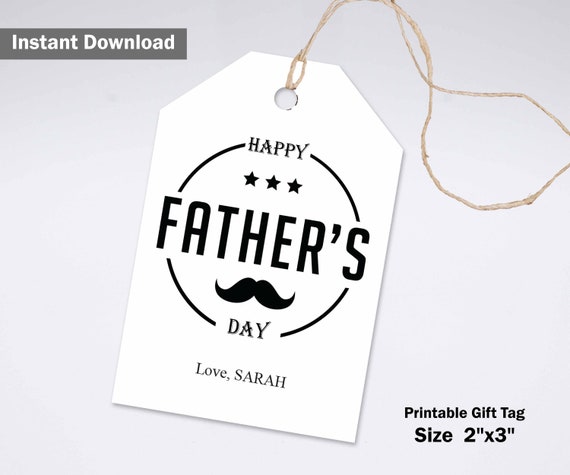 Editable Father's Day Gift Tags Personalized Fathers Day | Etsy