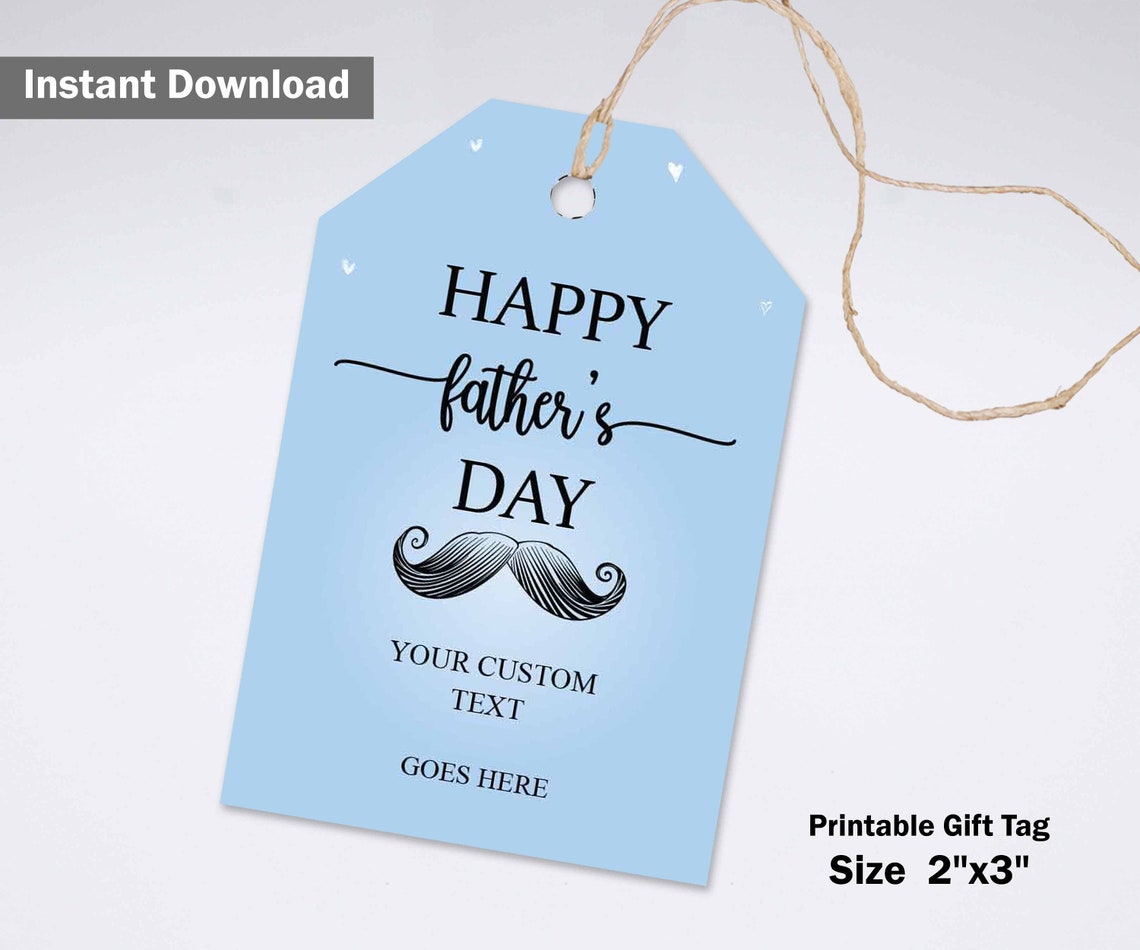 Editable Father's Day Gift Tags Personalized Fathers Day - Etsy