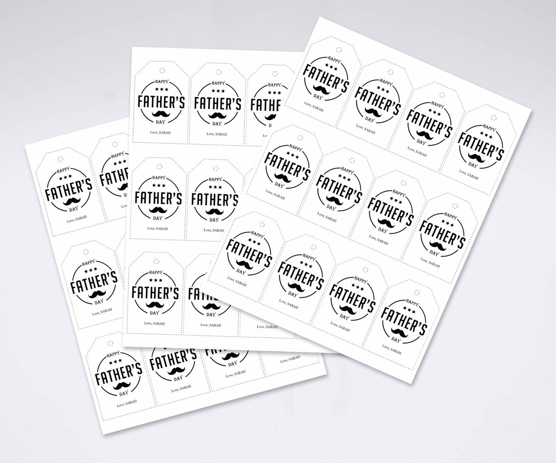 Editable Father's Day Gift Tags, Personalized Fathers Day Tags, Father ...