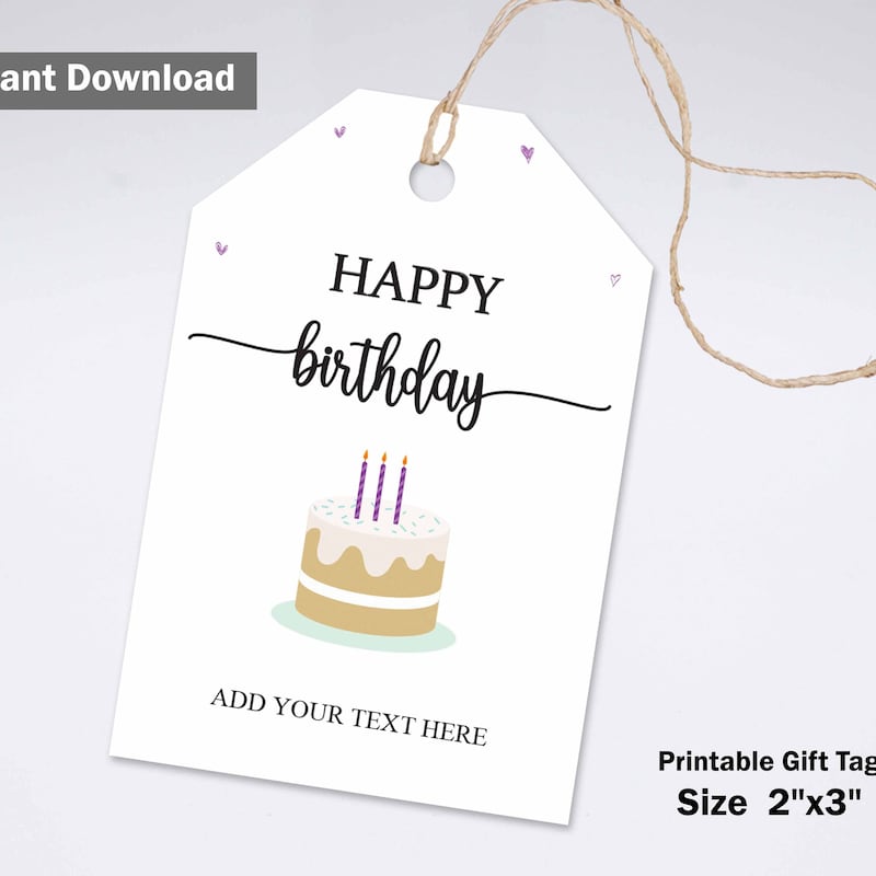 Happy Birthday Tags - Etsy