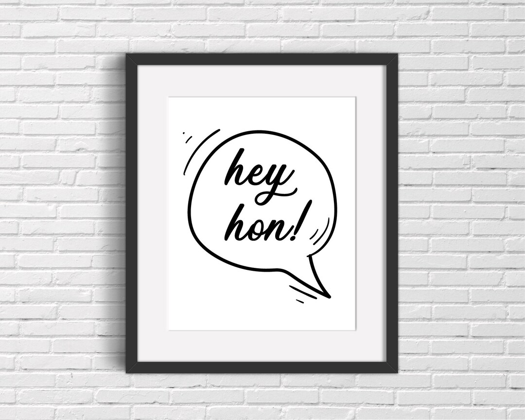 Hey Hon | Printable | Baltimore Maryland | Instant Download | Print at ...