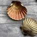 Gold Gilded Scallop Shell Ring Dish: Iridescent Painted Keepsake - Etsy