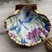 Dragonfly Design Mini Ring Dish and Scallop Shell Ornament. Gold Liquid ...