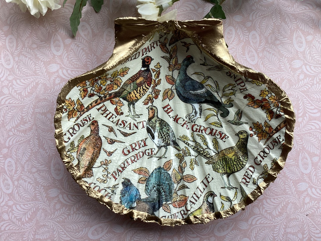 Emma Bridgewater Game Birds Design. Shell Jewellery Dish. Gold ...