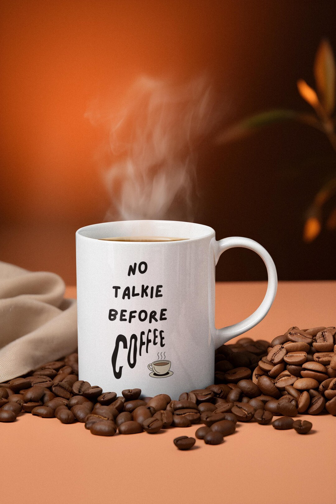 No Talkie Before Coffee Mug - Quirky Morning Mug Gift - Etsy
