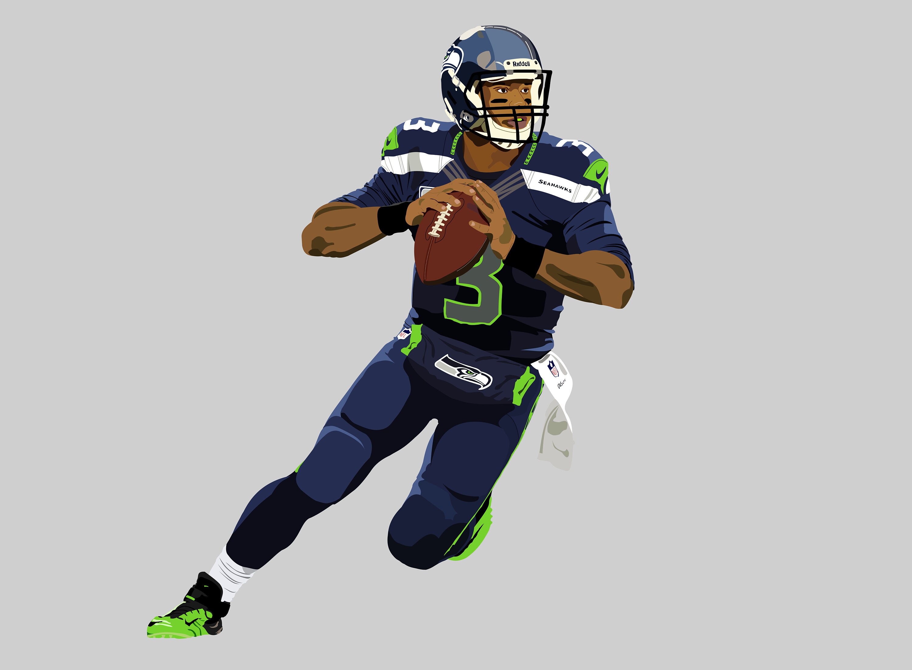 Russell Wilson Printable Poster - Etsy