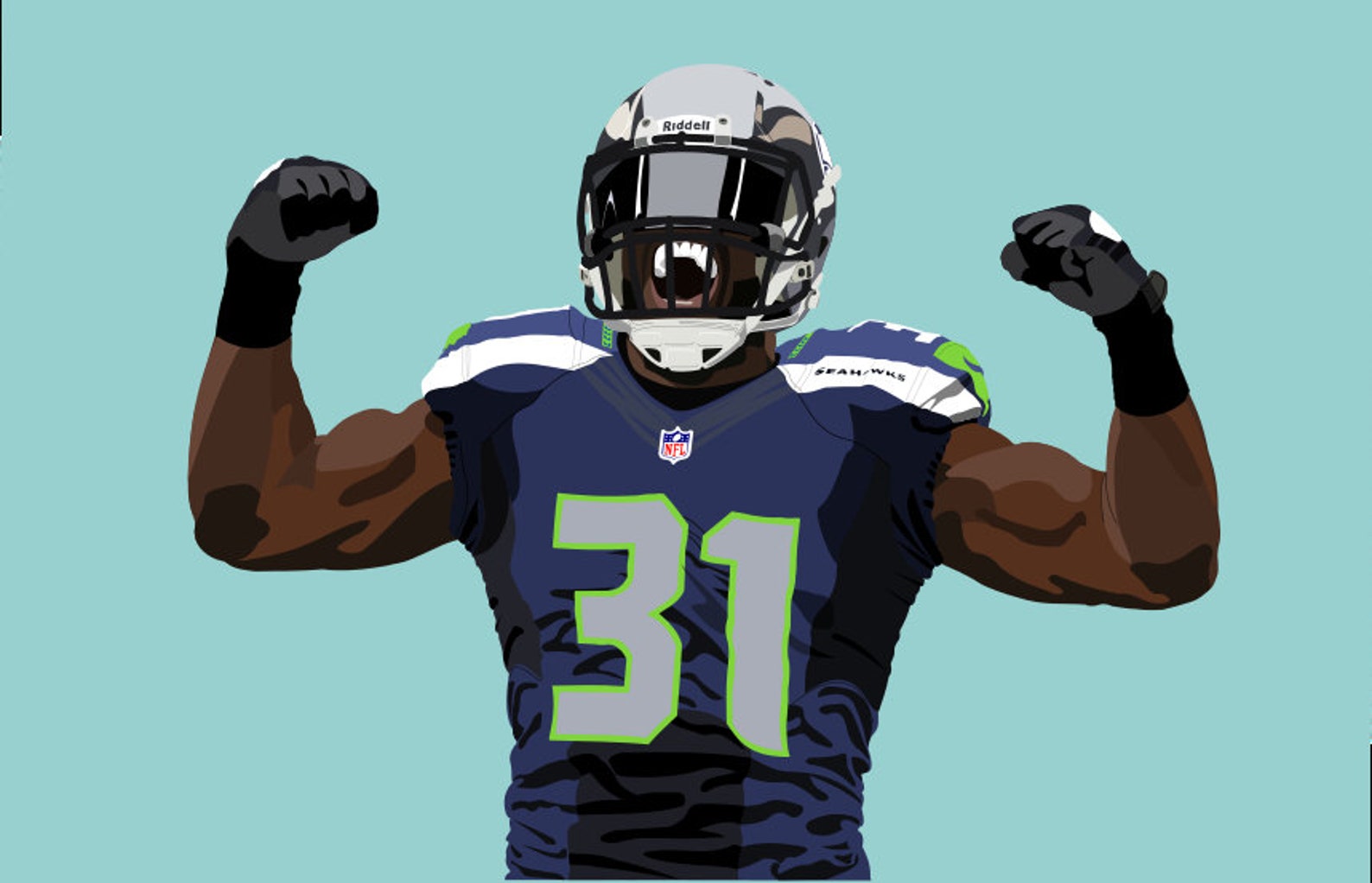 Kam Chancellor Printable Poster - Etsy