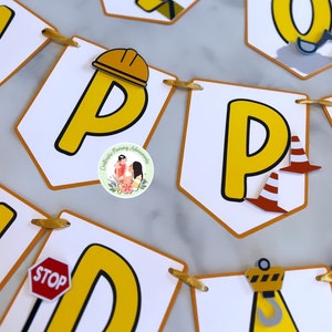 Construction Theme Birthday Banner, Construction Party, Construction ...