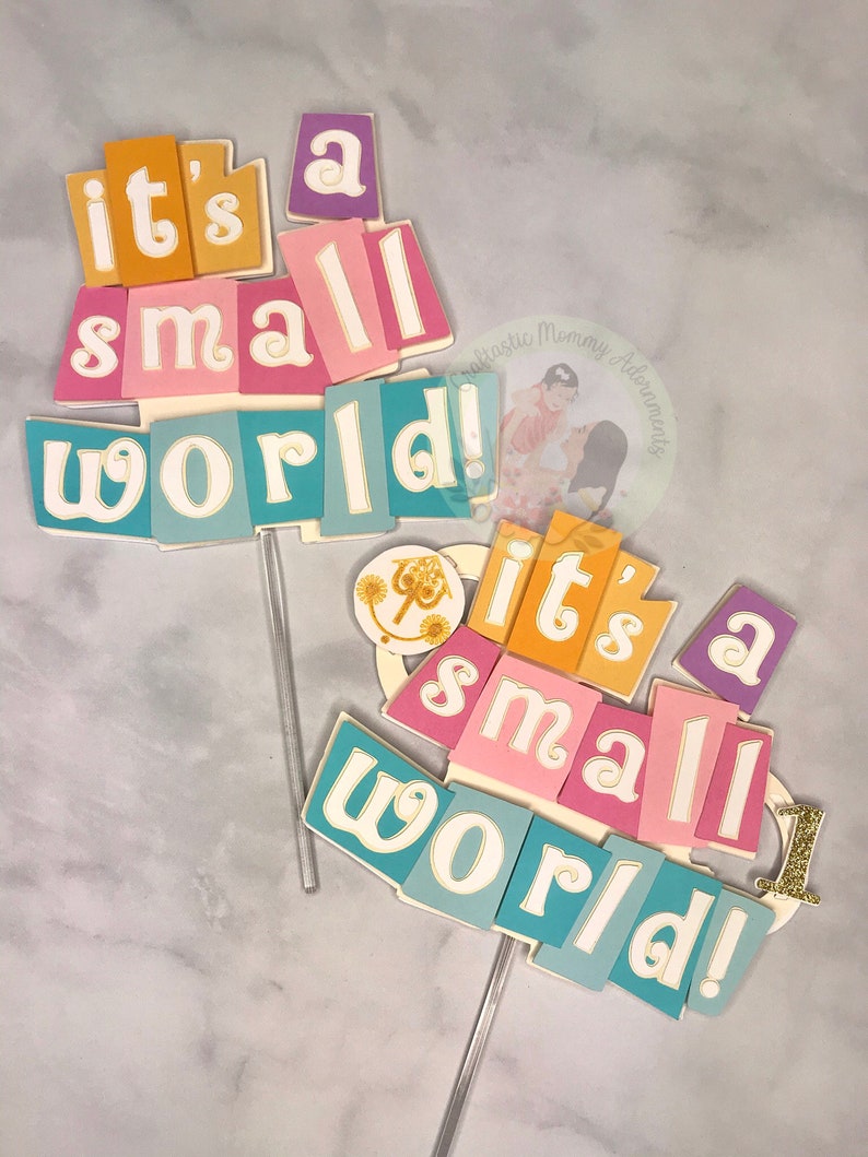 It's a Small World Cake Topper It's a Small World - Etsy