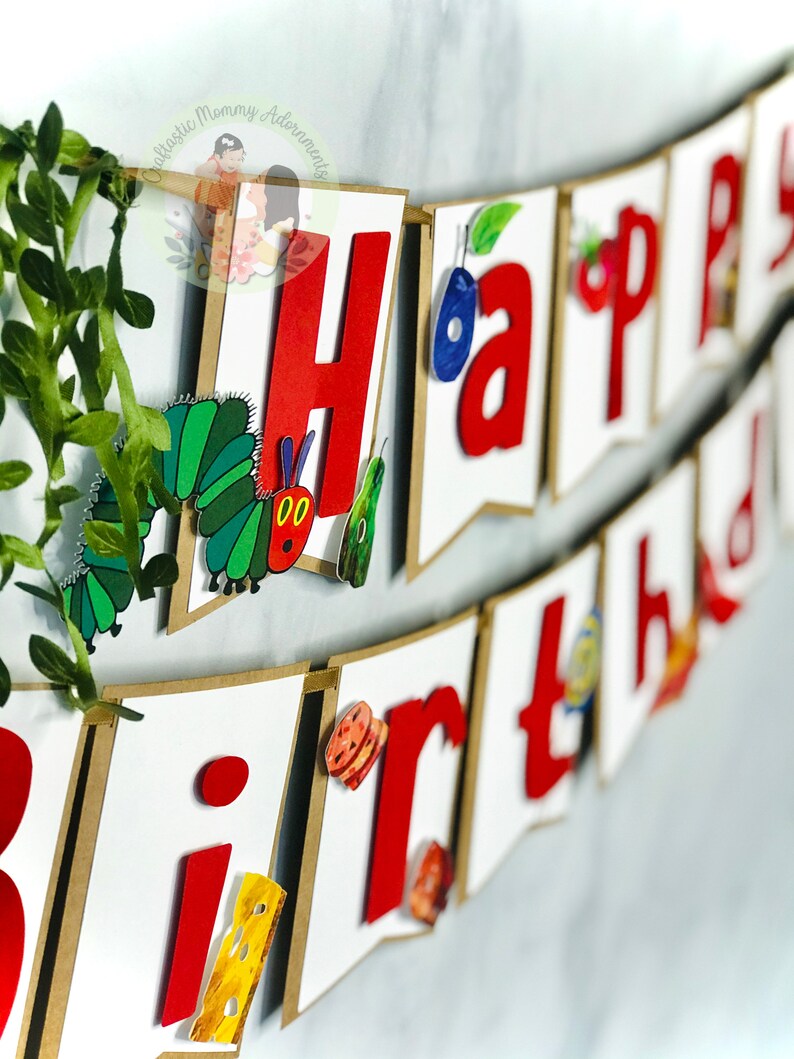 The Very Hungry Caterpillar Birthday Banner, the Very Hungry ...