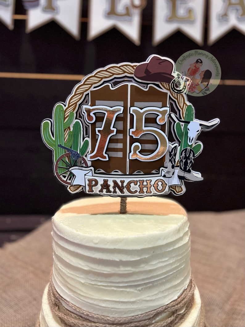 Western Party Cake Topper, Cowboy Party Decorations, Vaquero Birthday ...