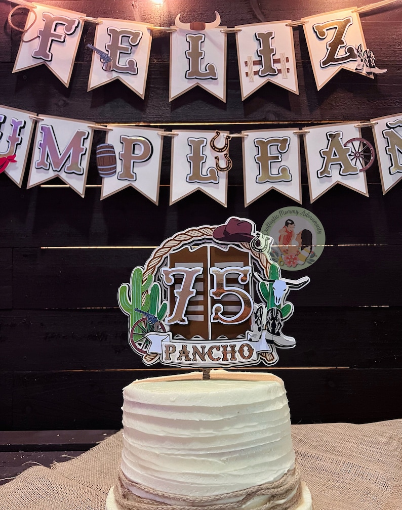 Western Party Cake Topper, Cowboy Party Decorations, Vaquero Birthday ...