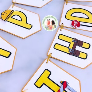 Construction Theme Birthday Banner, Construction Party, Construction ...