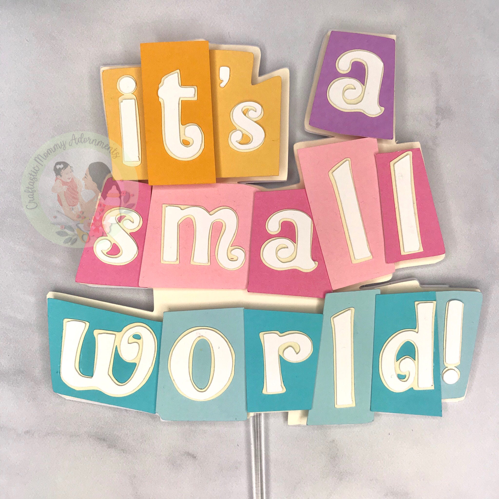 It's a Small World Cake Topper It's a Small World - Etsy