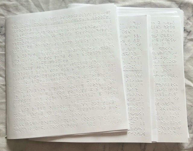 Braille Paper for Crafting, Junk Journals, Etc. Sets of 10 or 20 Sheets ...