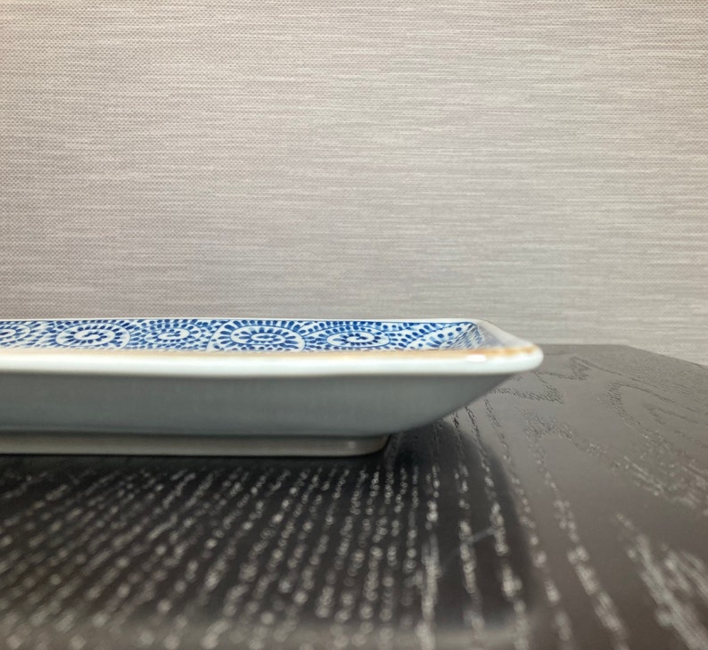 Arabesque Japanese Rectangular Serving Side Dish | Vintage Ceramic Minoware | Arabesque Shaku ...