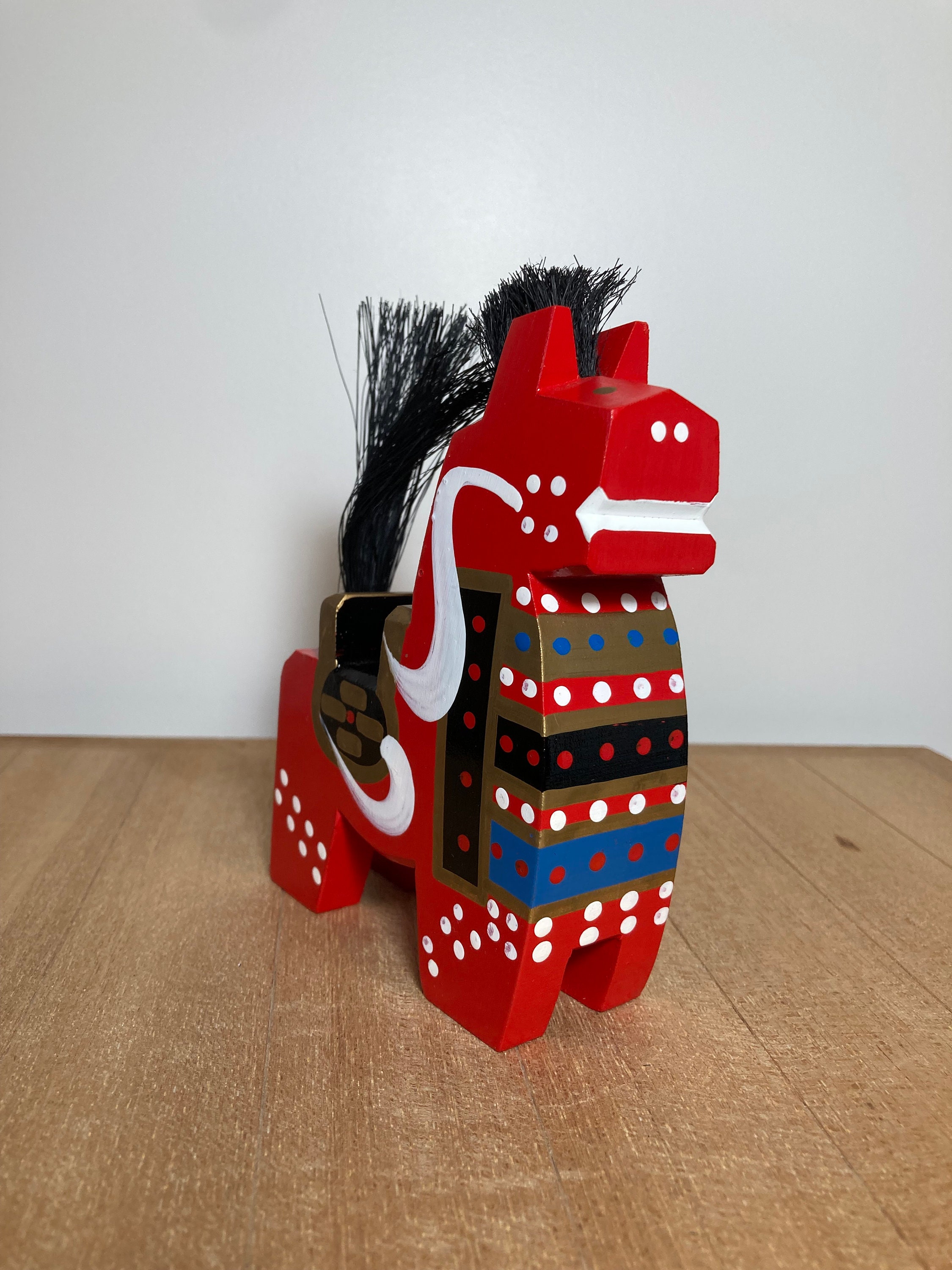 Yawata-uma Japanese Wooden Horse (red) | Mingei Okimono | Folk Art From ...