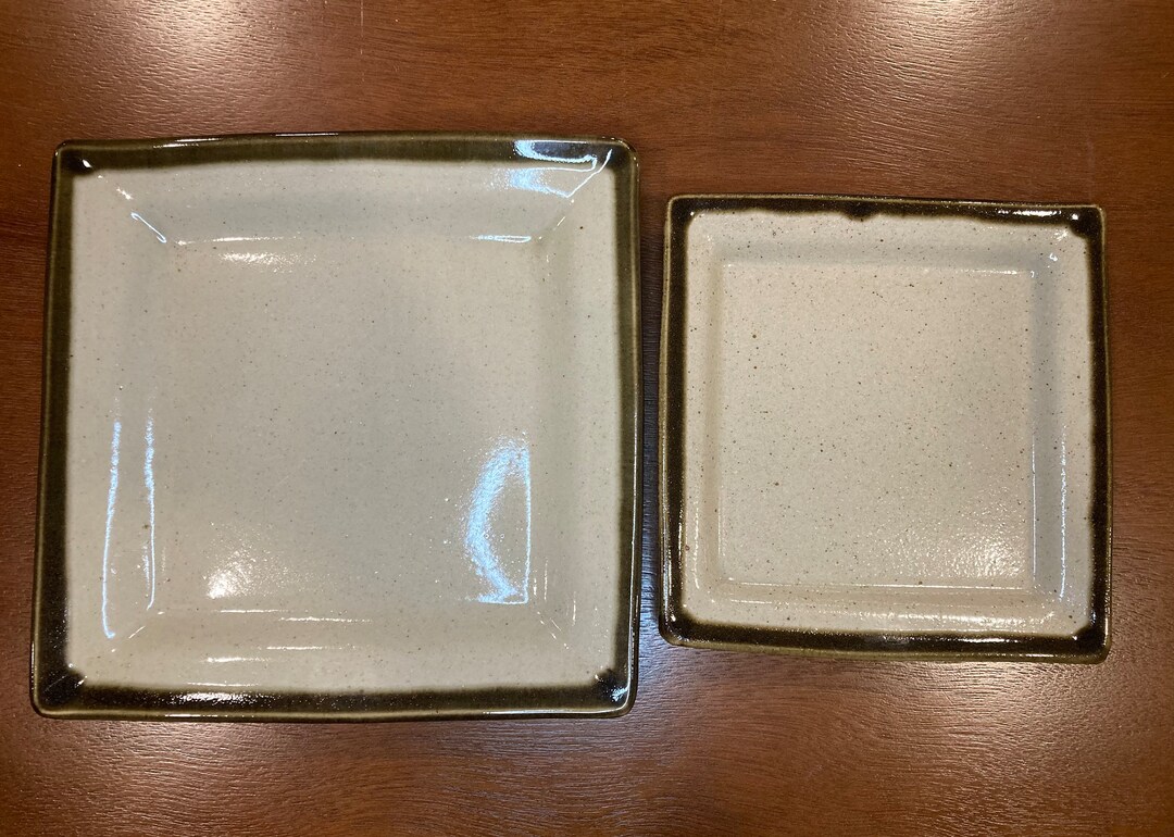 Mashiko Dinner Plates | Set of Two (new) | Vintage 1980's Mashiko ...