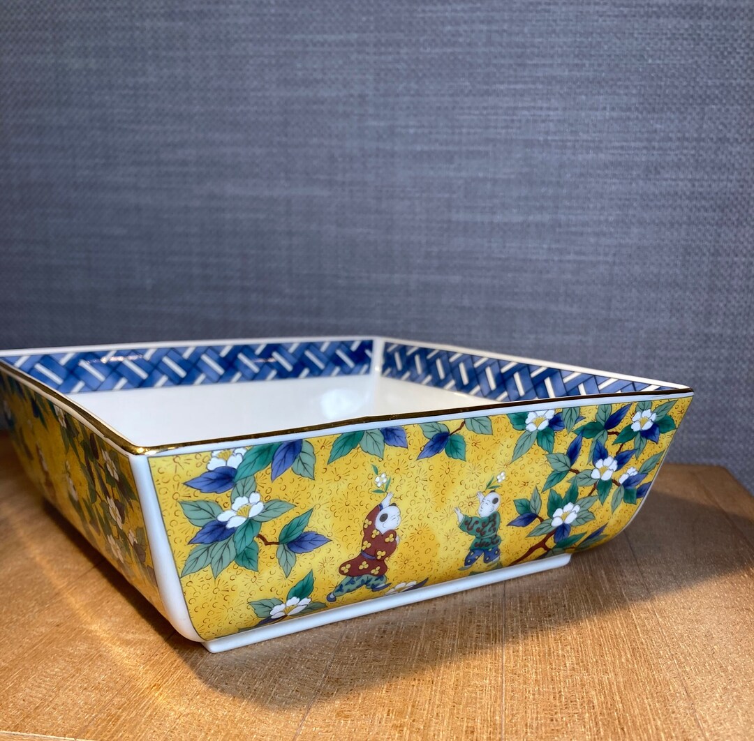 Minoyaki Square Porcelain Dish/bowl | Minoware From Shozan Kiln ...