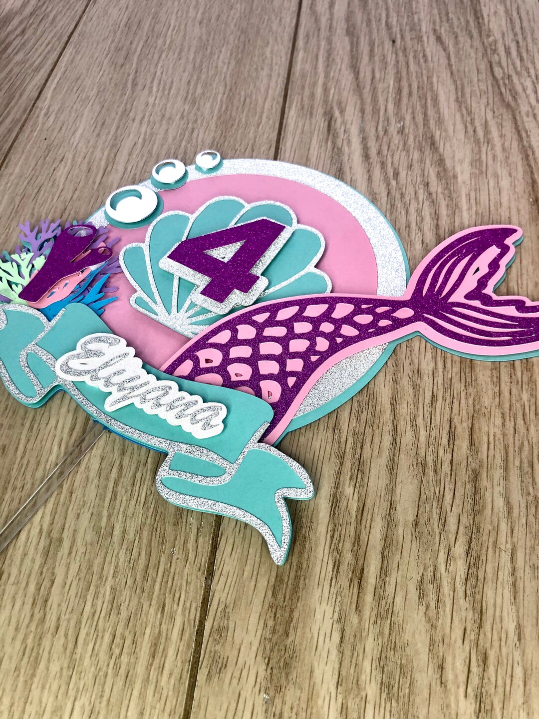Mermaid Cake Topper, Mermaid Party Decorations, Mermaid Birthday Cake ...