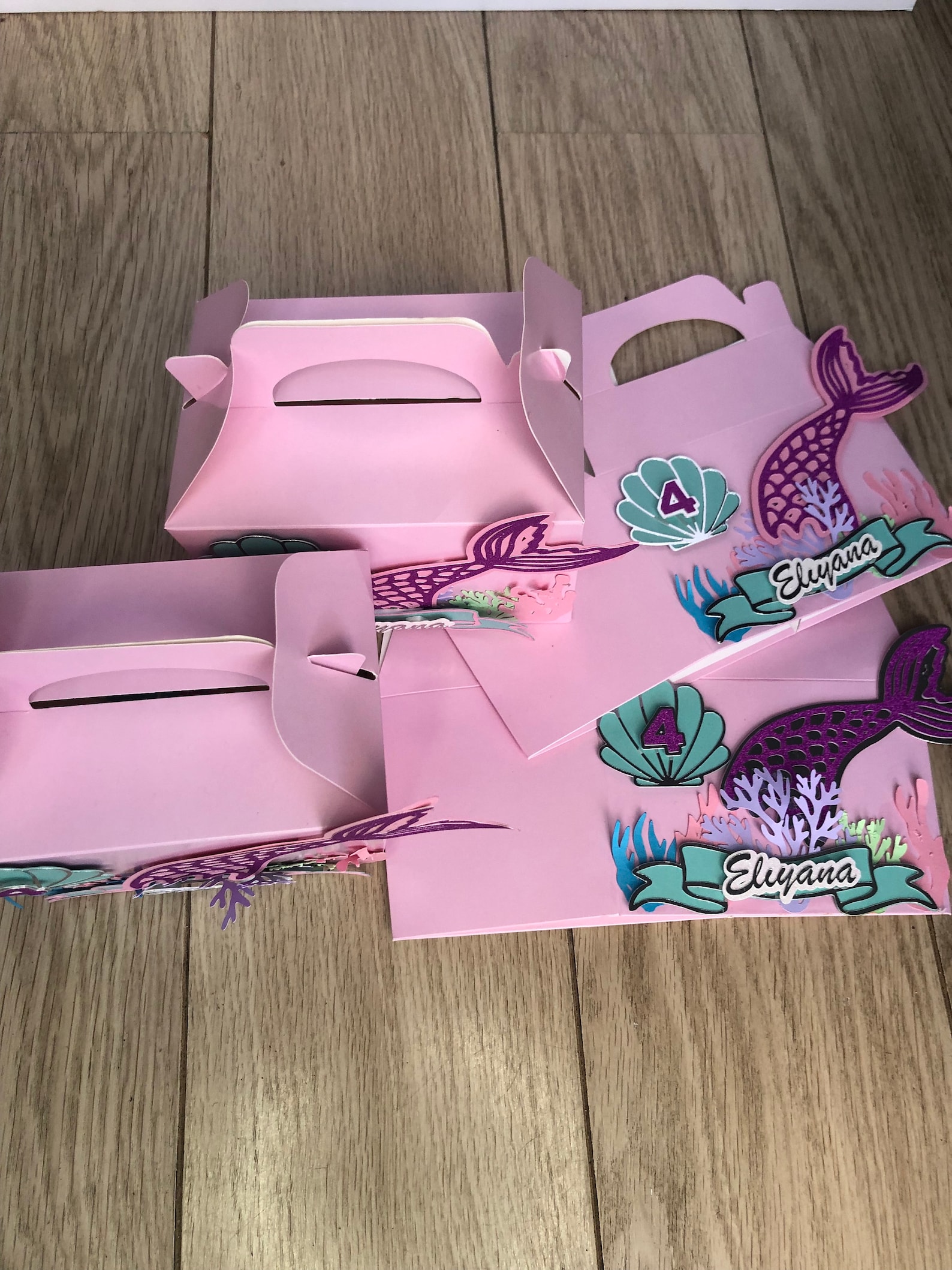 Mermaid Party Box Mermaid Gable Box Mermaid Party Decor Party Bag ...