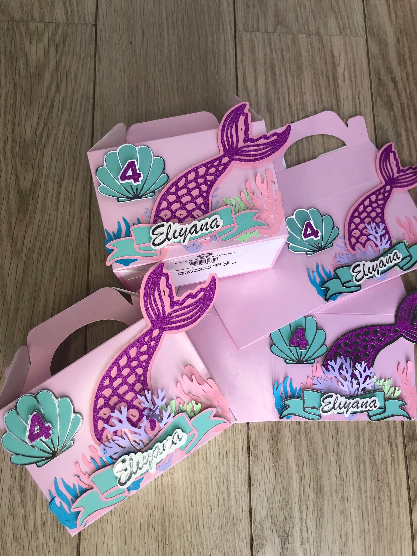 Mermaid Party Box Mermaid Gable Box Mermaid Party Decor Party Bag ...