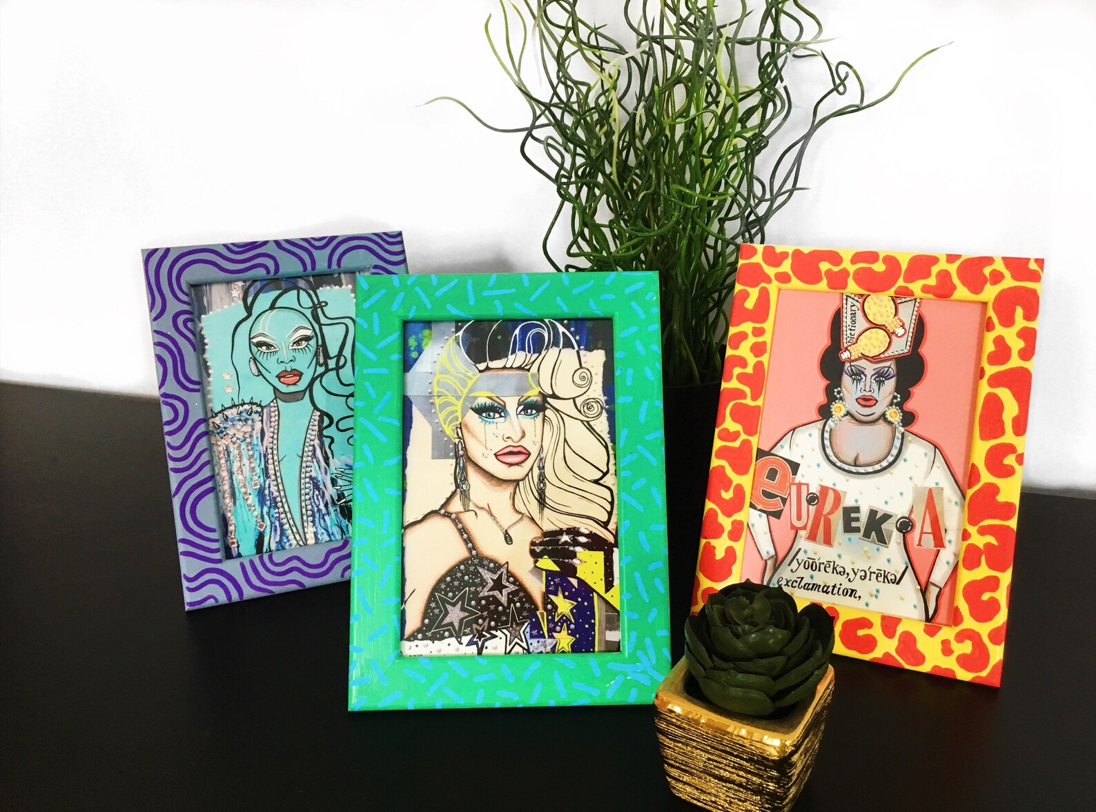 Kim Chi black and White Mime' Drag Race Art Print - Etsy UK