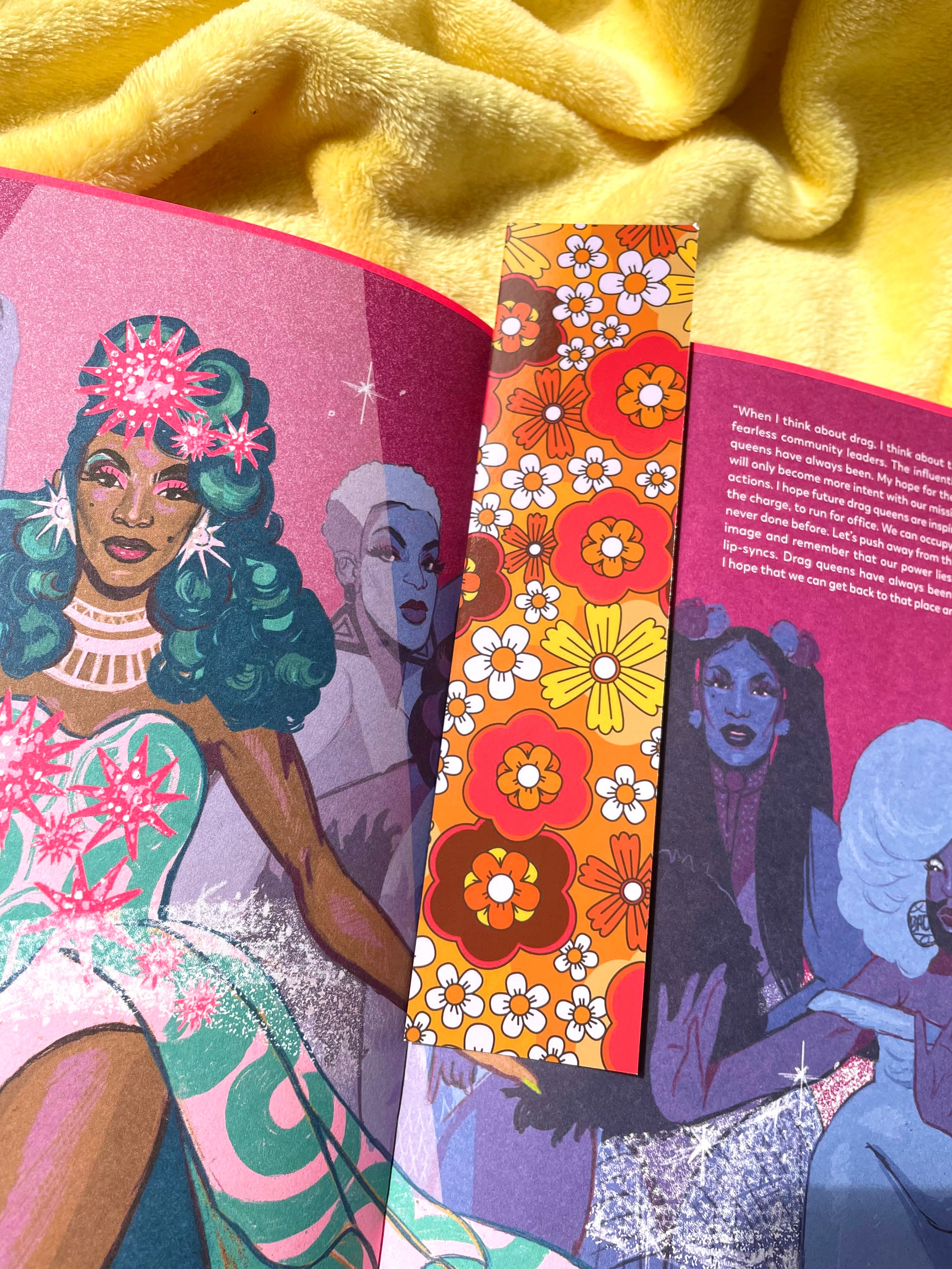 Drag Race Bookmarks Trixie Mattel Flower Power Retro LGBT - Etsy