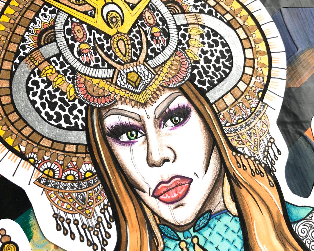 Kameron Michaels - Rupauls Drag Race Original Mixed Media Art ...