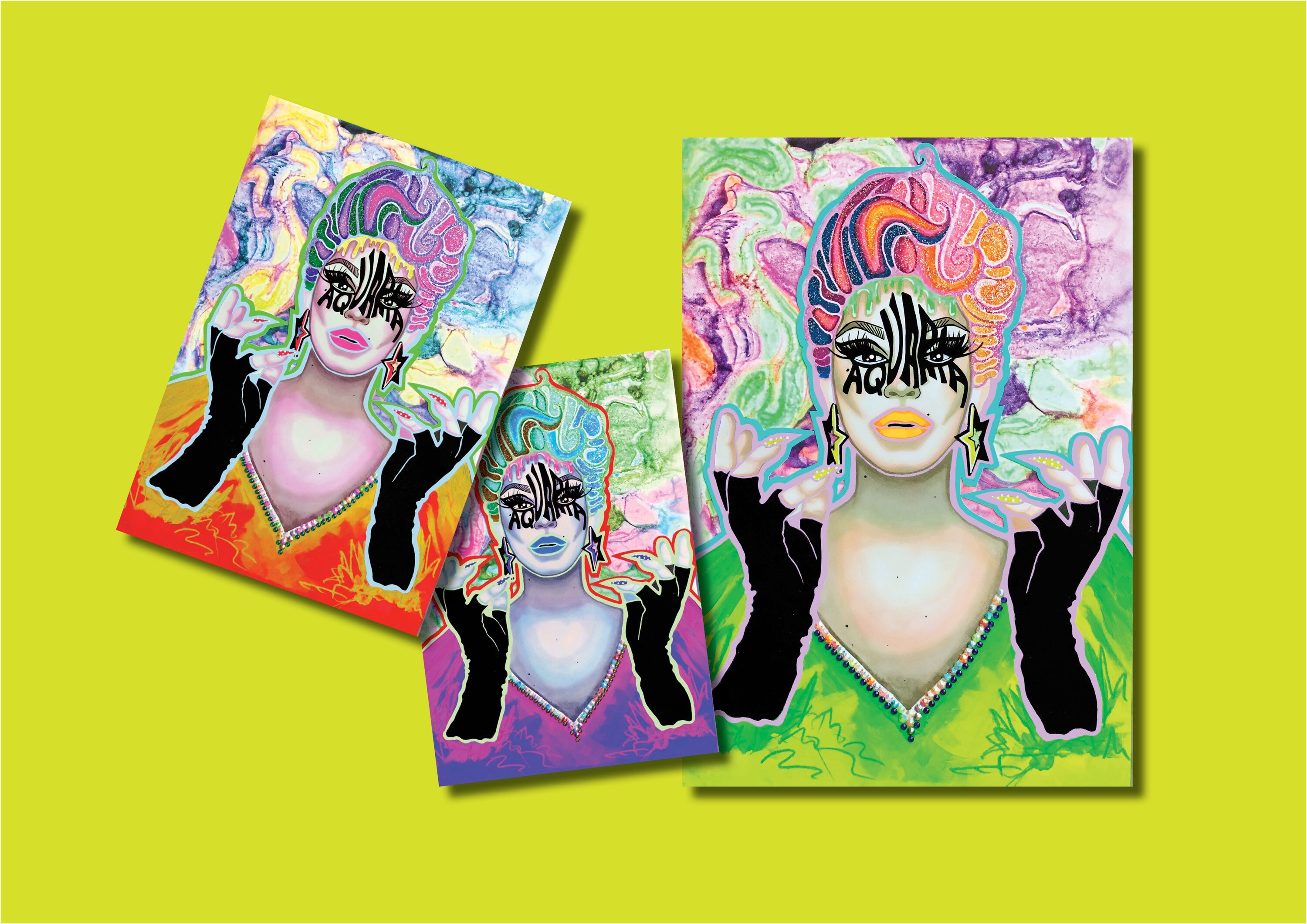 Aquaria Rupauls Drag Race Art Print Postcard | Etsy