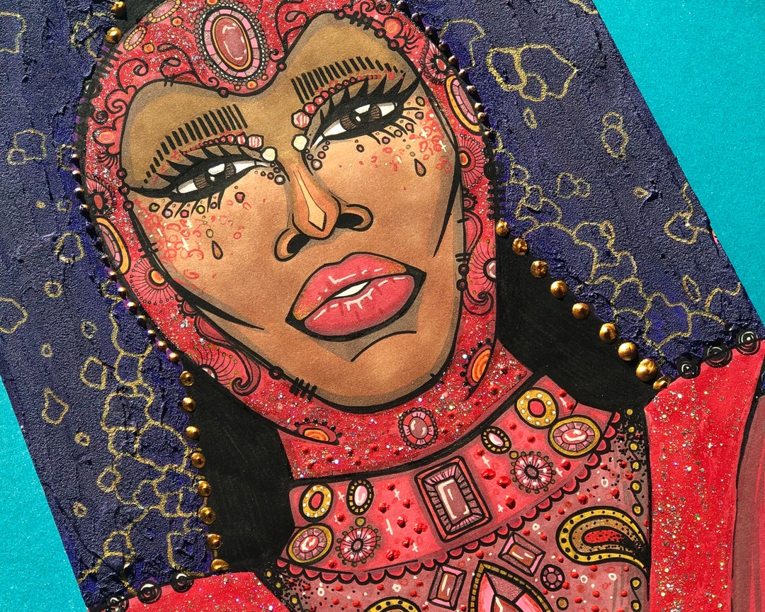 Bebe Zahara Benet - Original Rupauls Drag Race Mixed Media Fine Art ...