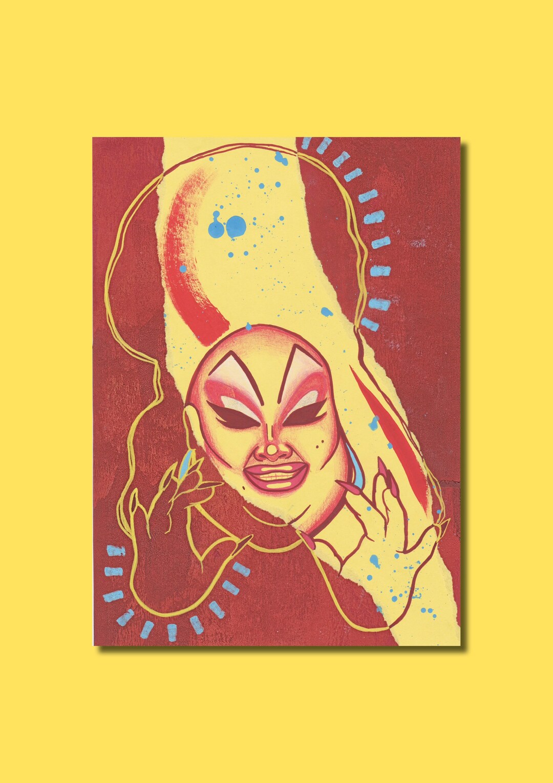 Eureka! ‘divine’ - Drag Queen Mixed Media Queer LGBT Art Print Postcard ...