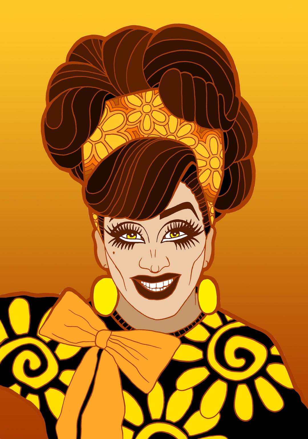 Bianca Del Rio 'retro'- Drag Race Art Print, Drag Queen Art Print ...