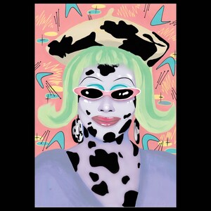 Juno Birch - Drag Queen Art Print Postcard - Etsy UK