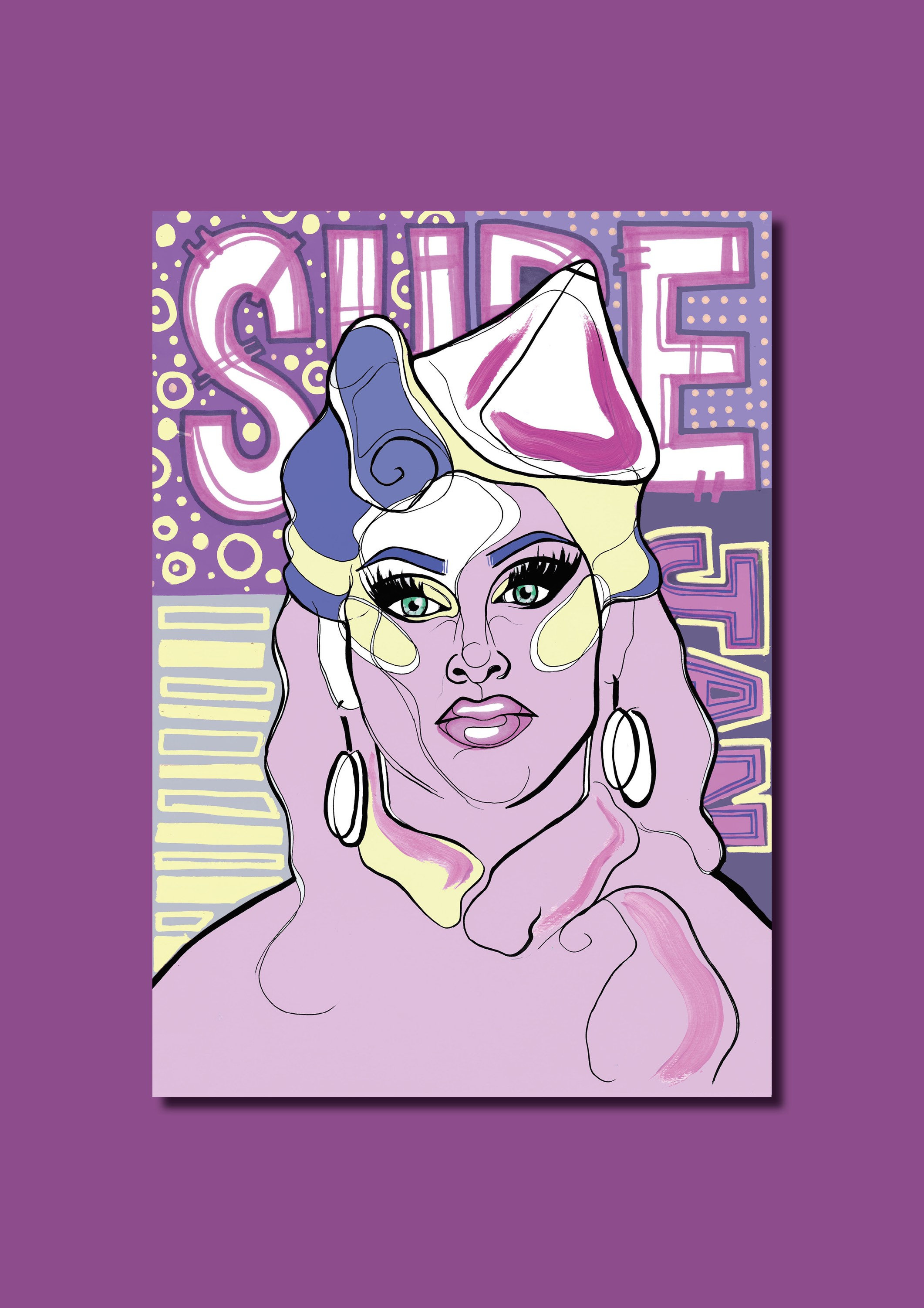 Jan michelle Visage Drag Race Art Print Postcard - Etsy