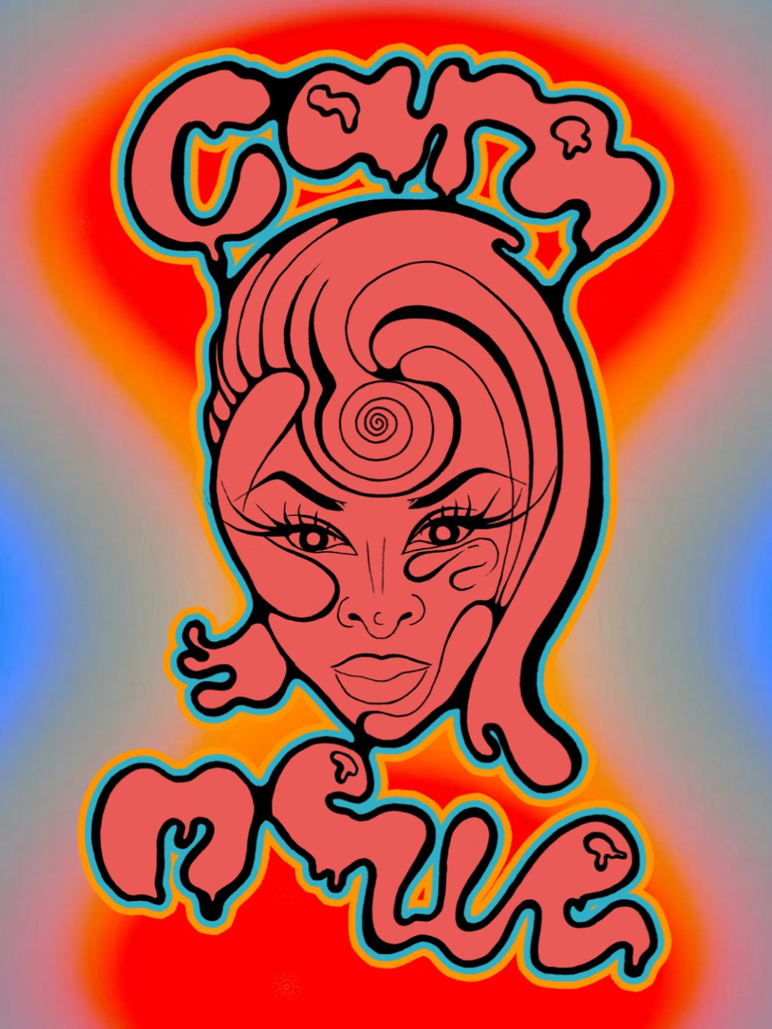 Caramelle acid Drag Race UK Art Print Postcard Drag Queen - Etsy UK