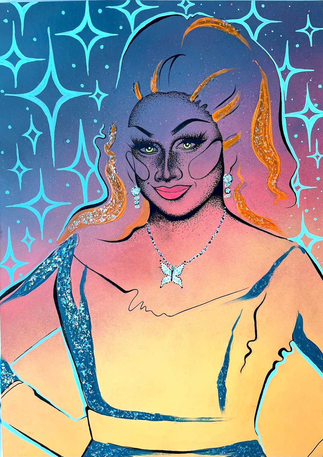 Jinkx Monsoon - Drag Race All Stars Mixed Media Art Print Postcard - Etsy