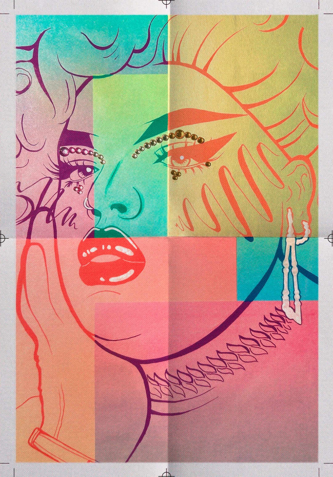 Kandy Muse mosaic Drag Race Print, Drag Queen Art Print Postcard - Etsy