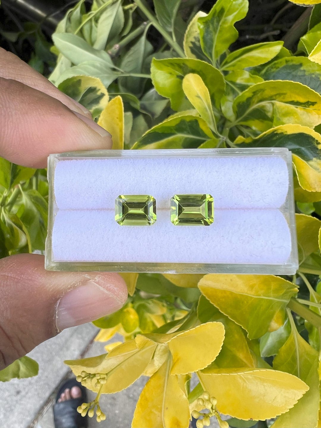 Peridot Rectangle Shape 8x6 Mm Matching Pair Approximately 2.80 Carat ...